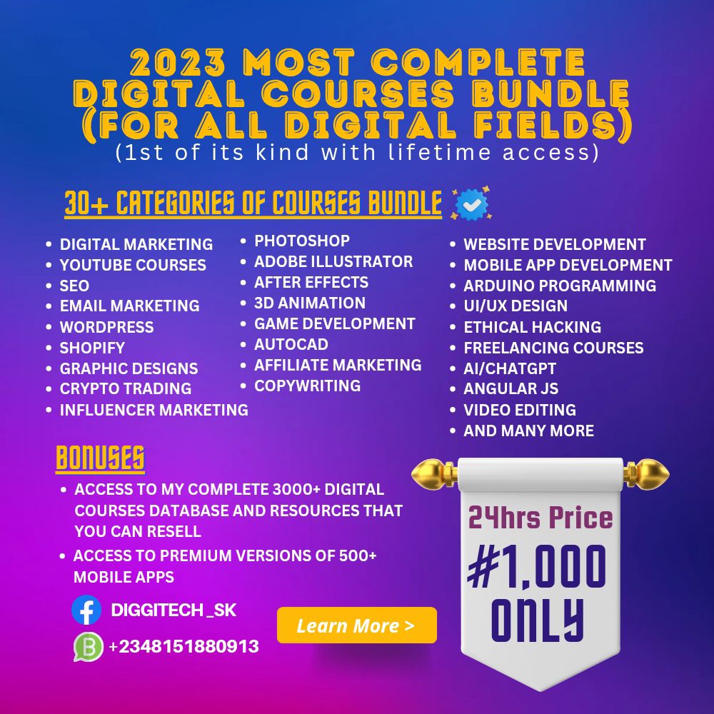 Buy 2023 Most Complete Digital Courses Bundle (For all Digital Fields ...