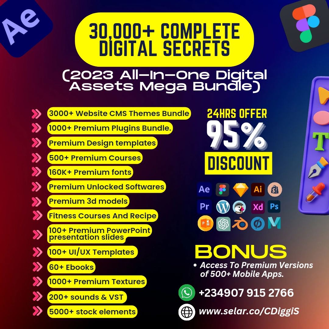 Buy 30,000+ COMPLETE DIGITAL SECRETS (2024 ALL-IN-ONE DIGITAL ASSETS MEGA BUNDLE) by Diggitech ...