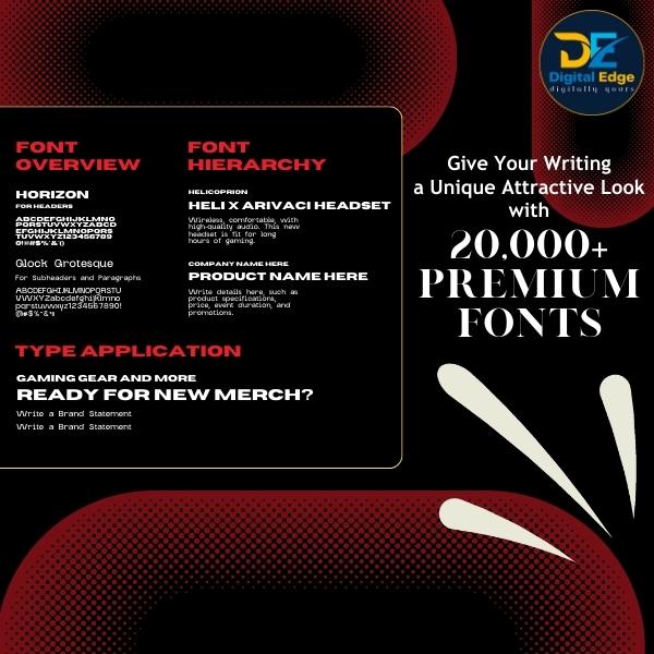 Buy 20,000+ Premium Fonts - A Treat for the Artists by Digital Edge on ...
