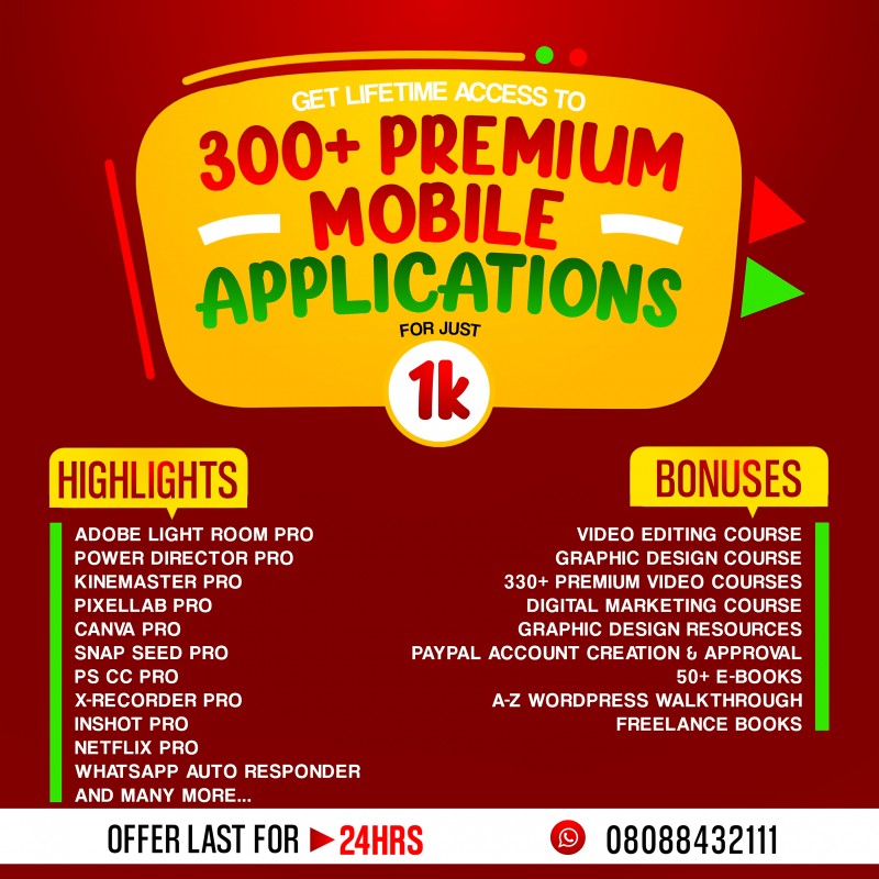 Buy 300+ premium mobile applications by D'IHO Graphix on Selar