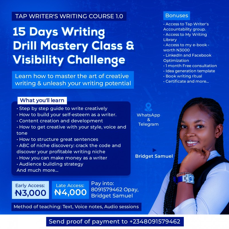 Buy TAP WRITERS WRITING COURSE 1.0 by on Selar.co