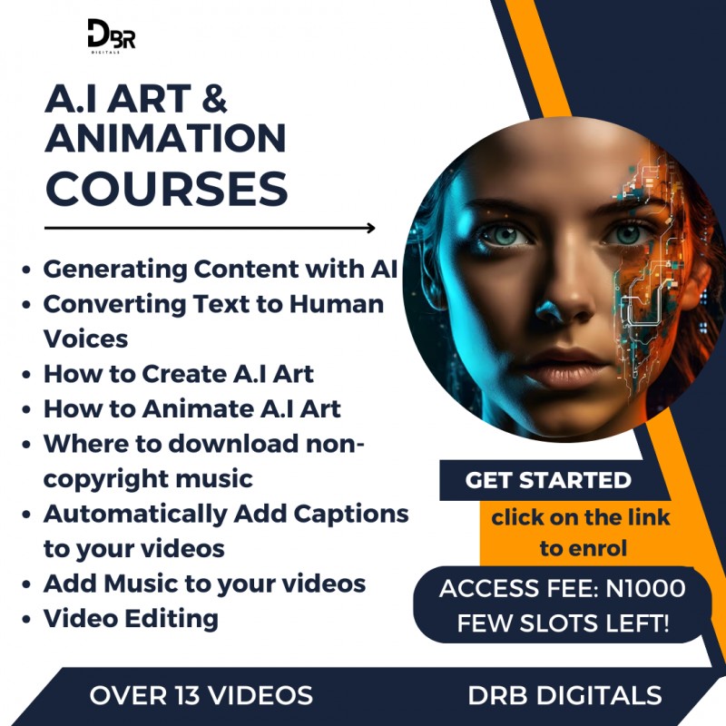 Buy AI Art & Animation Course by Dolapo Alli-Balogun on Selar.co