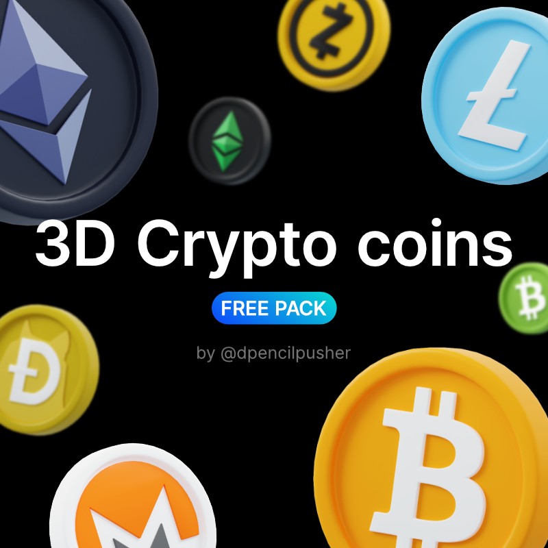 Get 3D Crypto coins [Free] by Dapo Olaopa on Selar