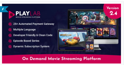 Buy PlayLab - On Demand Movie Streaming Platform by EFES CODES on Selar
