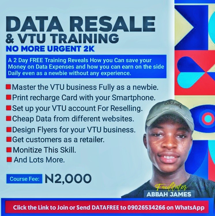 Buy DATA RESALE AND VTU TRAINING COURSE by on Selar