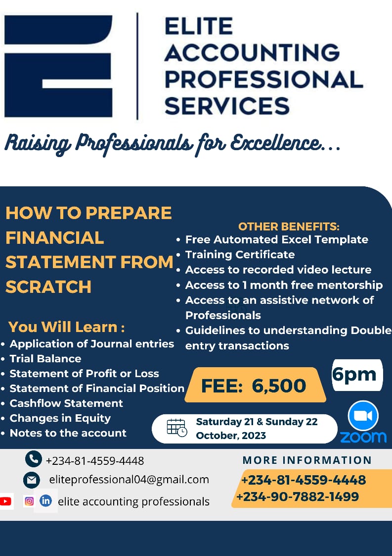Buy How to Prepare Financial Statement from Scratch by ELITE ACCOUNTING ...