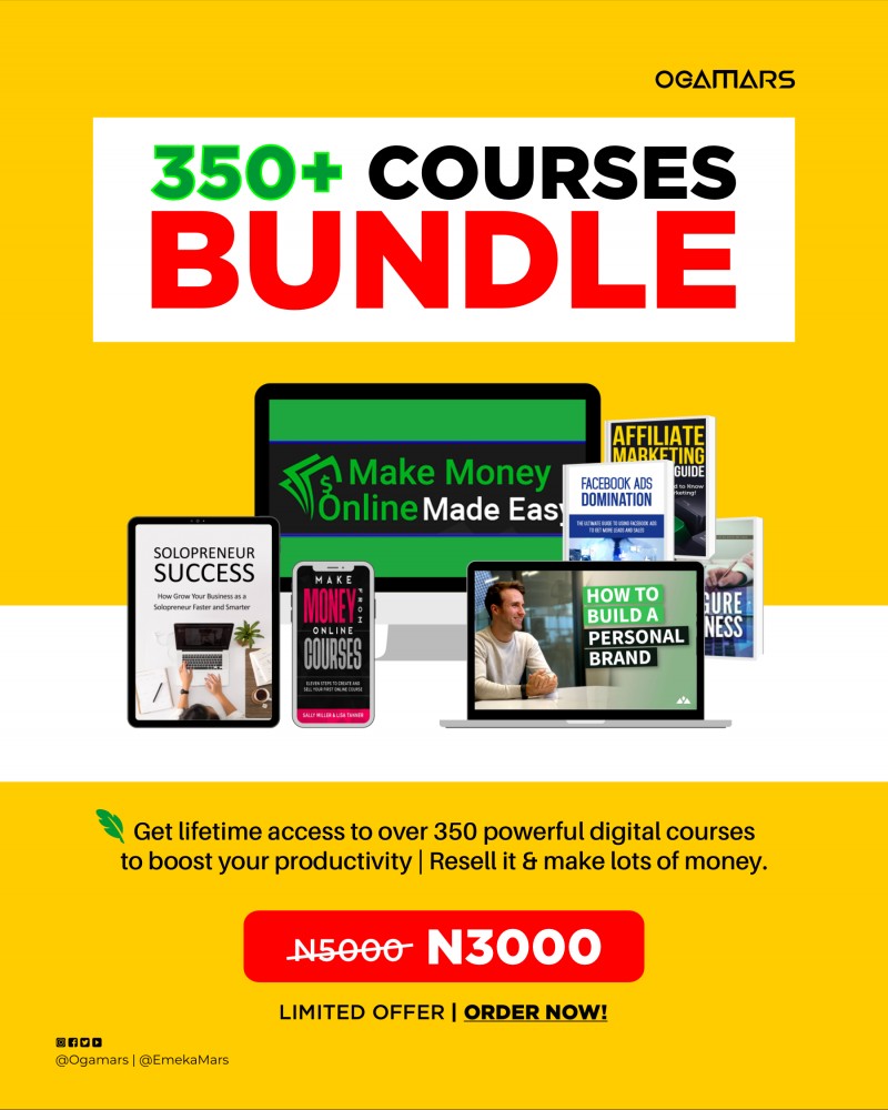 Buy 350+ Courses Bundle by Emeka Mars on Selar