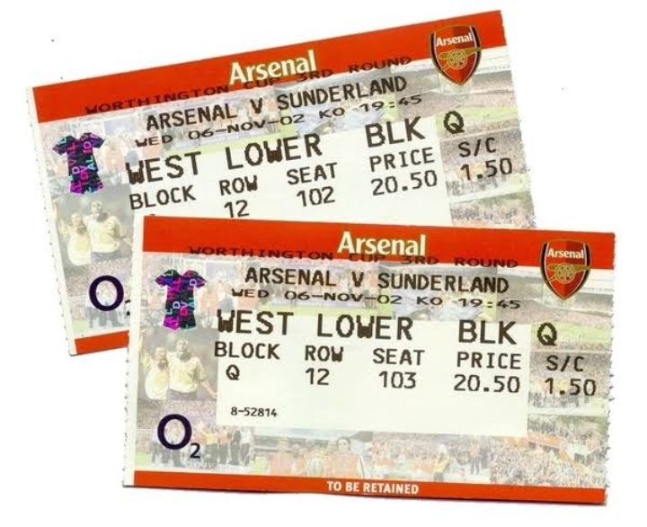 Buy Arsenal football ticket by Emmanuel chika on Selar