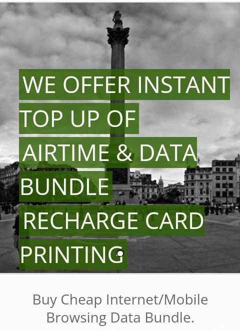 Subscribe Airtime,data and tv subscription by Ezugwu Gideon Chimaijem on Selar