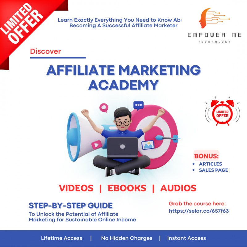 Buy Affiliate Marketing Academy by Empower Me Tech on Selar
