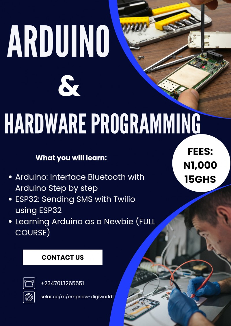 Buy ARDUINO & HARDWARE PROGRAMMING COURSE by Empress Digiworld on Selar