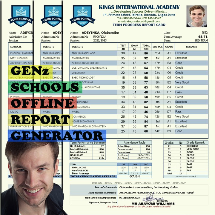 Buy GENz School Report Generator by Endie Garry on Selar