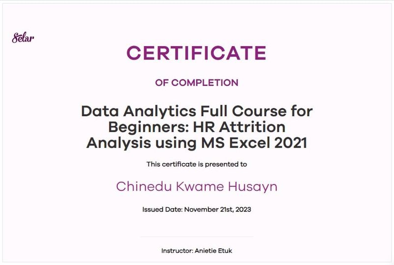 Buy Data Analytics Full Course for Beginners: HR Attrition analysis using MS Excel 2021 by ...