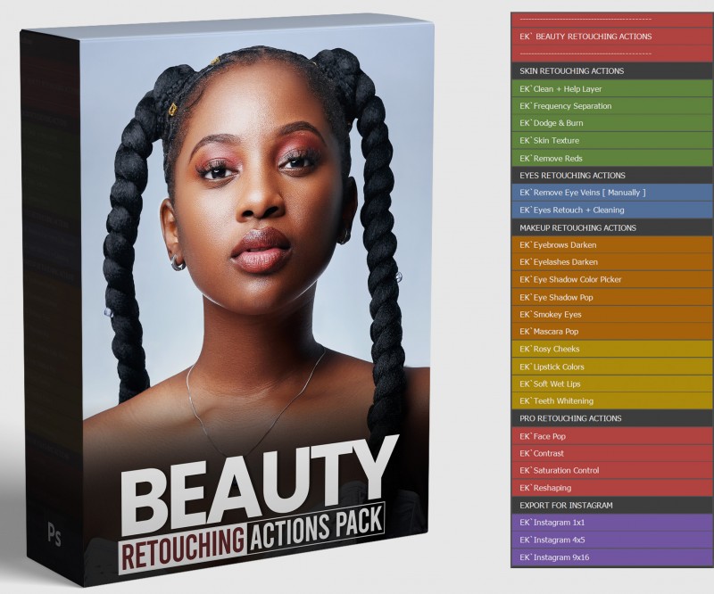 Buy Beauty Retouching Actions Pack by Eustace Kanyanda on Selar