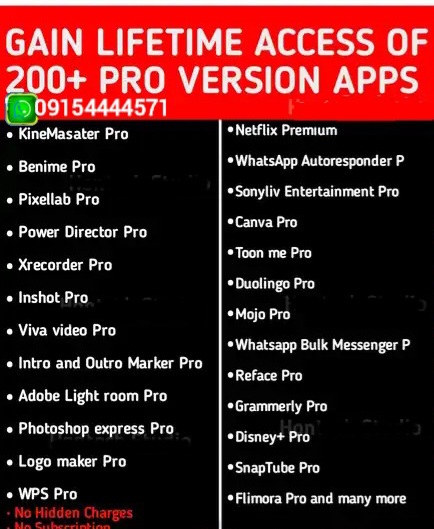 Buy 200+ Most wanted premium version phone apps Unlocked by EVBOROKHAI ...