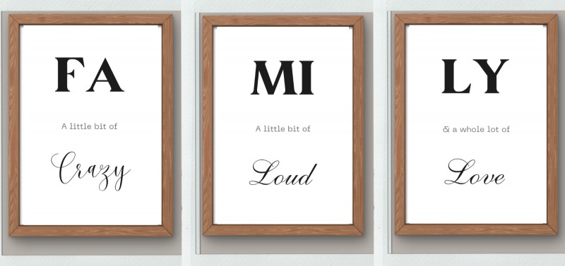 Buy Family Typography wall Art 8 by 12 inches by Your favourite ...