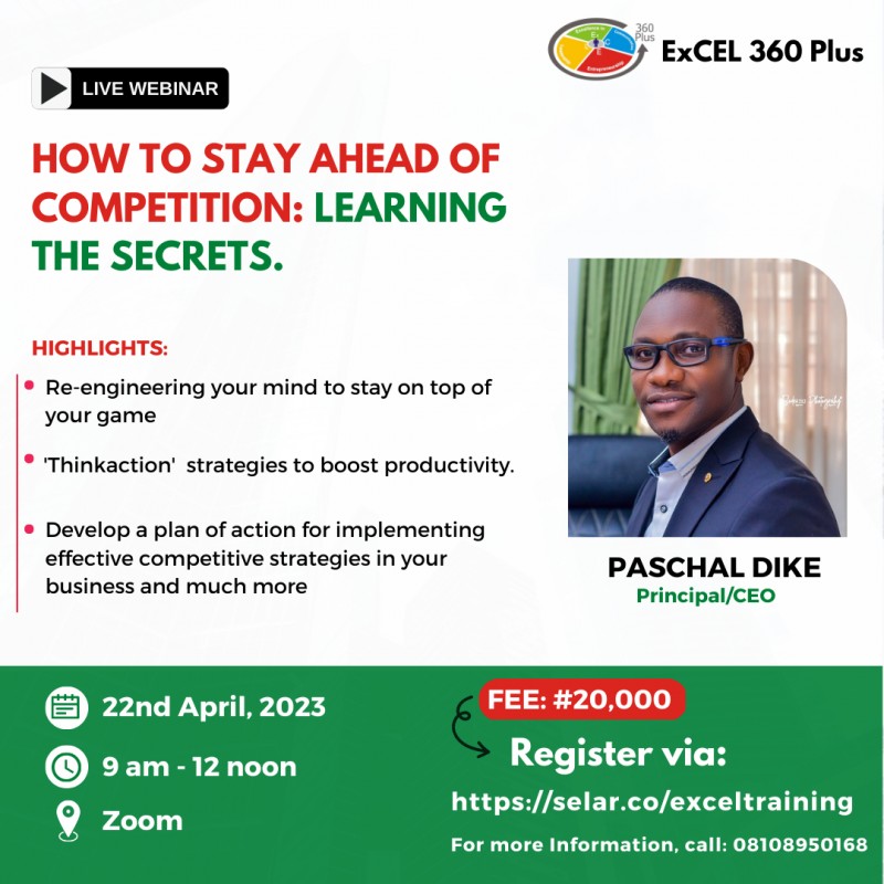 Buy HOW TO STAY AHEAD OF COMPETITION: LEARNING THE SECRETS by EXCEL 360 PLUS on Selar