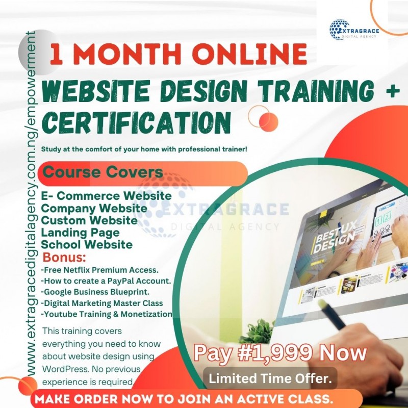 Buy WEBSITE DESIGN TRAINING + CERTIFICATION by EXTRAGRACE DIGITAL ...