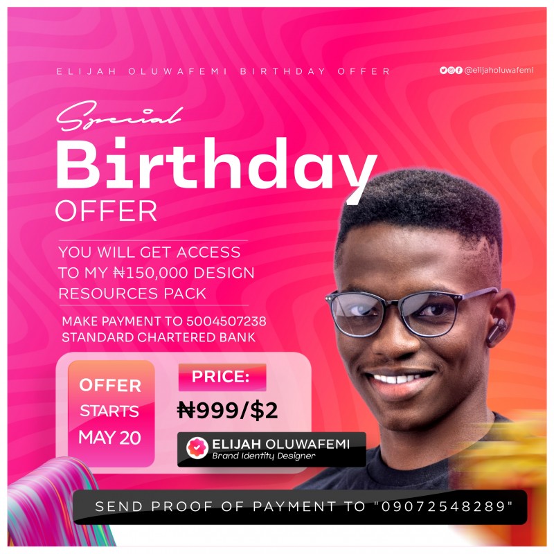 Buy ELIJAH OLUWAFEMI BIRTHDAY OFFER by Femi Adejinmi on Selar