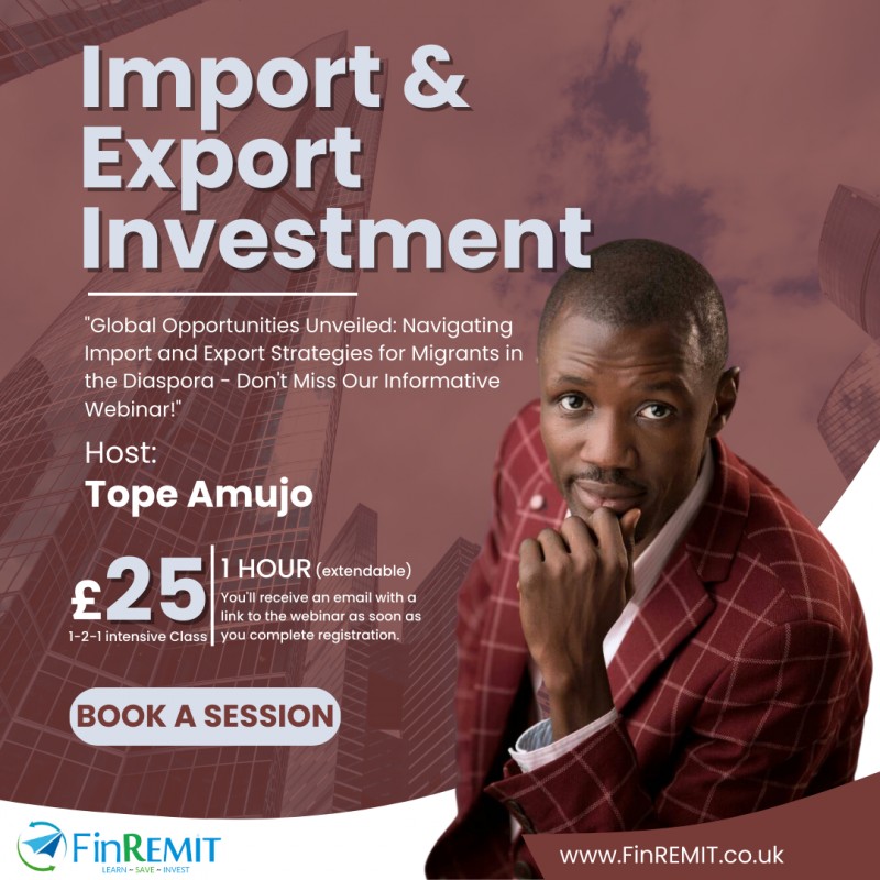 Buy Import and Export Investment opportunities by FinREMIT Global ...
