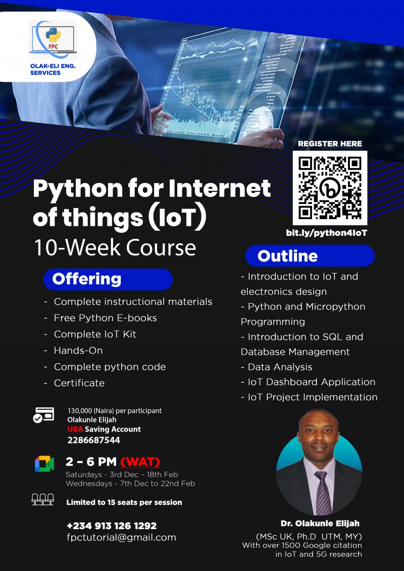 Buy Python for Internet Of Things by Olak-Eli Engineering Service on Selar