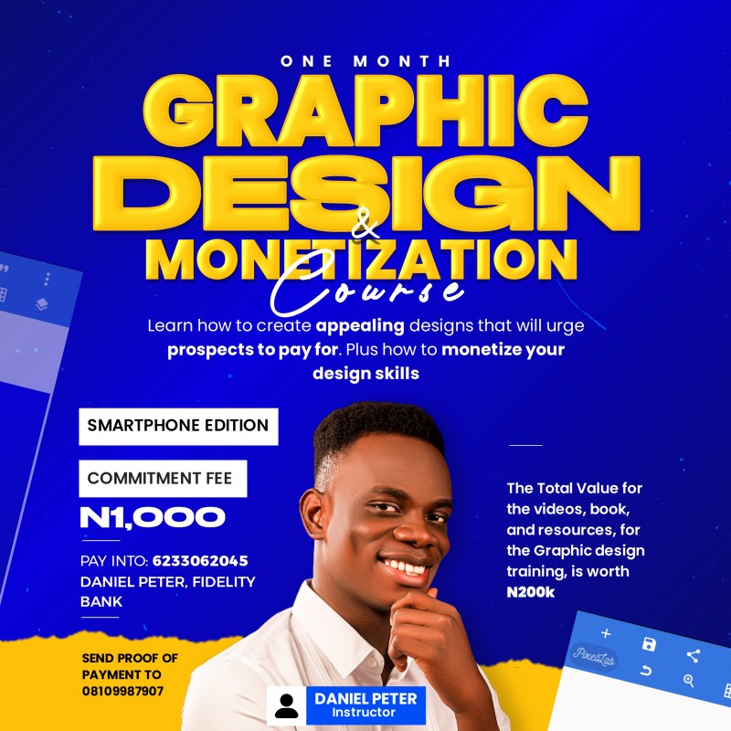 Buy GRAPHIC DESIGN AND MONETIZATION COURSE by on Selar