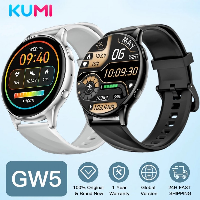 Buy Kumi GW5 Smart Watch 1.39 inch NFC Bluetooth 5.2 sport heart rate blood pressure oxygen ...