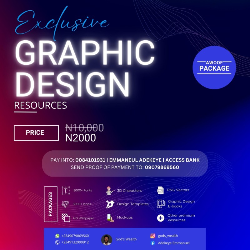 Buy Exclusive Graphic Design Resources by Adekeye Emmanuel Olaoluwa on ...