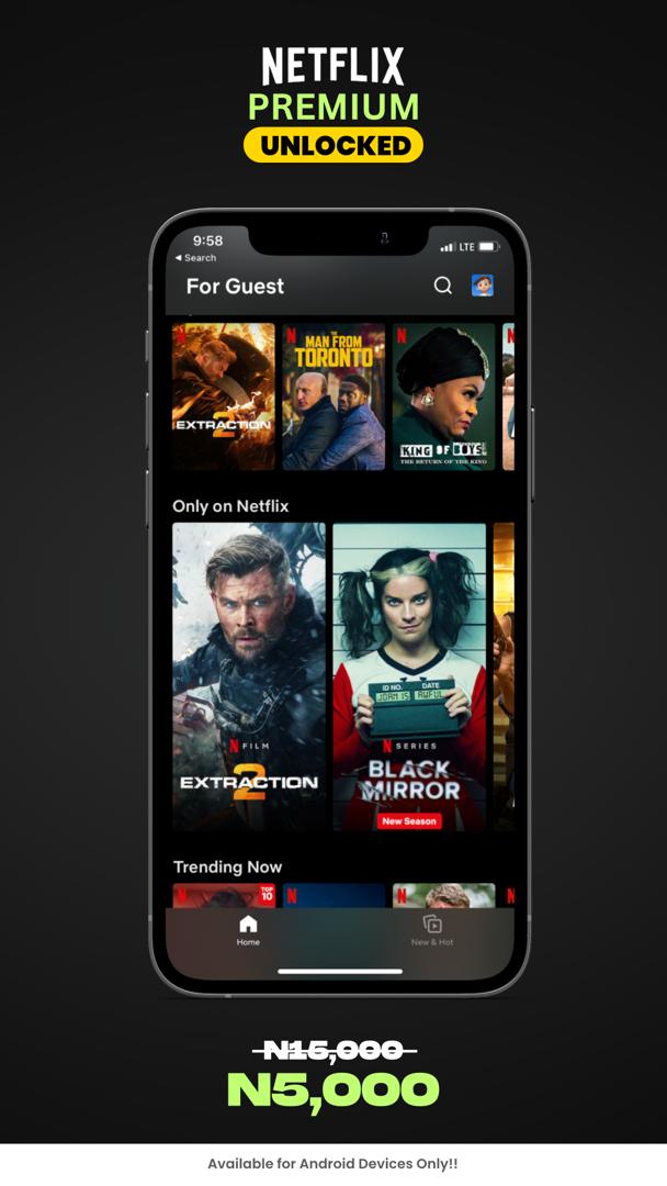 Buy NETFLIX PREMIUM UNLOCKED 🔓 + BONUSES by Grace Anderson on Selar