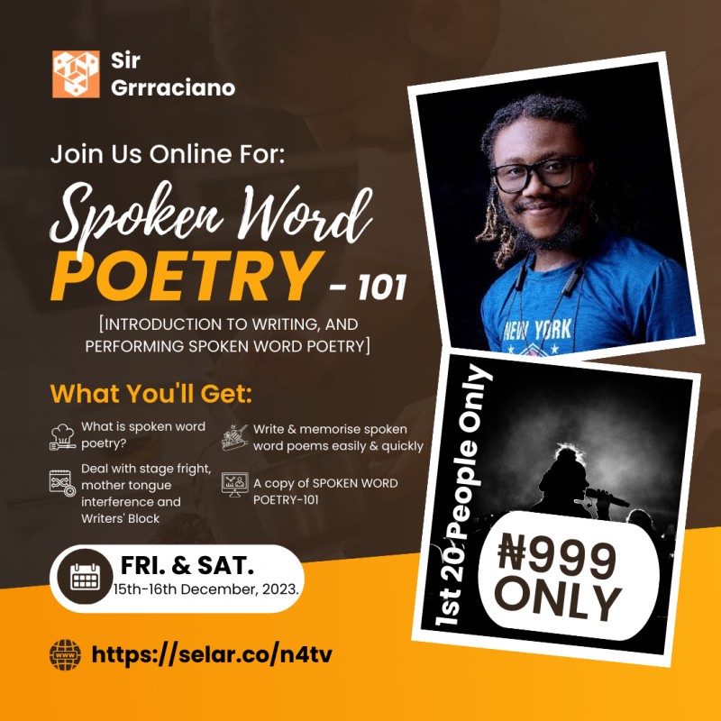 Buy SPOKEN WORD POETRY MASTERCLASS with Sir Grrraciano by Graciano ...