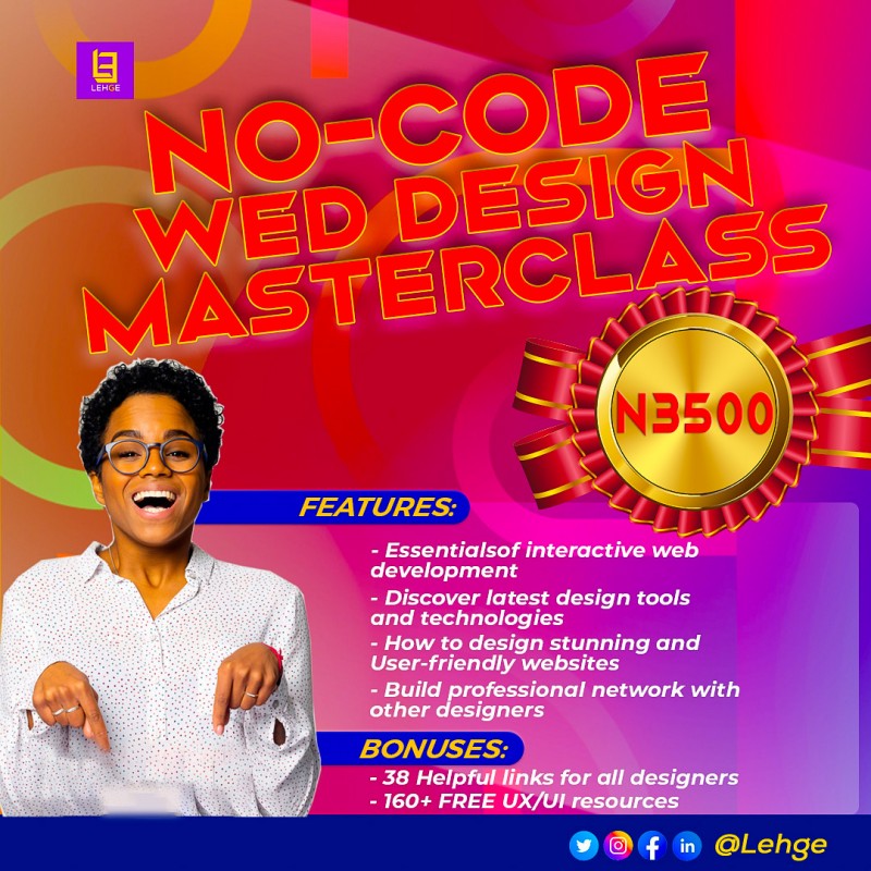 Buy No cod web design course by Great digital minds on Selar