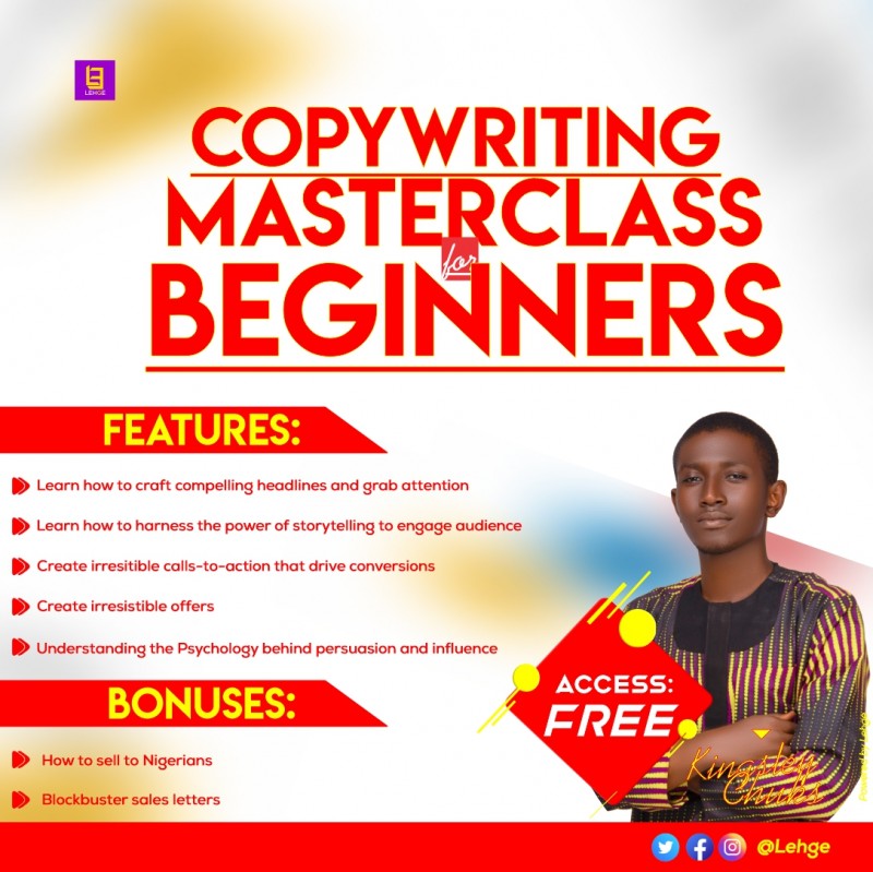 Buy Beginner to pro copywriter course by on Selar