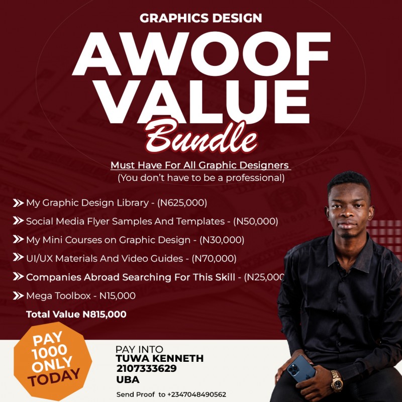 Buy GRAPHIC DESIGN AWOOF VALUE BUNDLE by Timi Kenneth on Selar