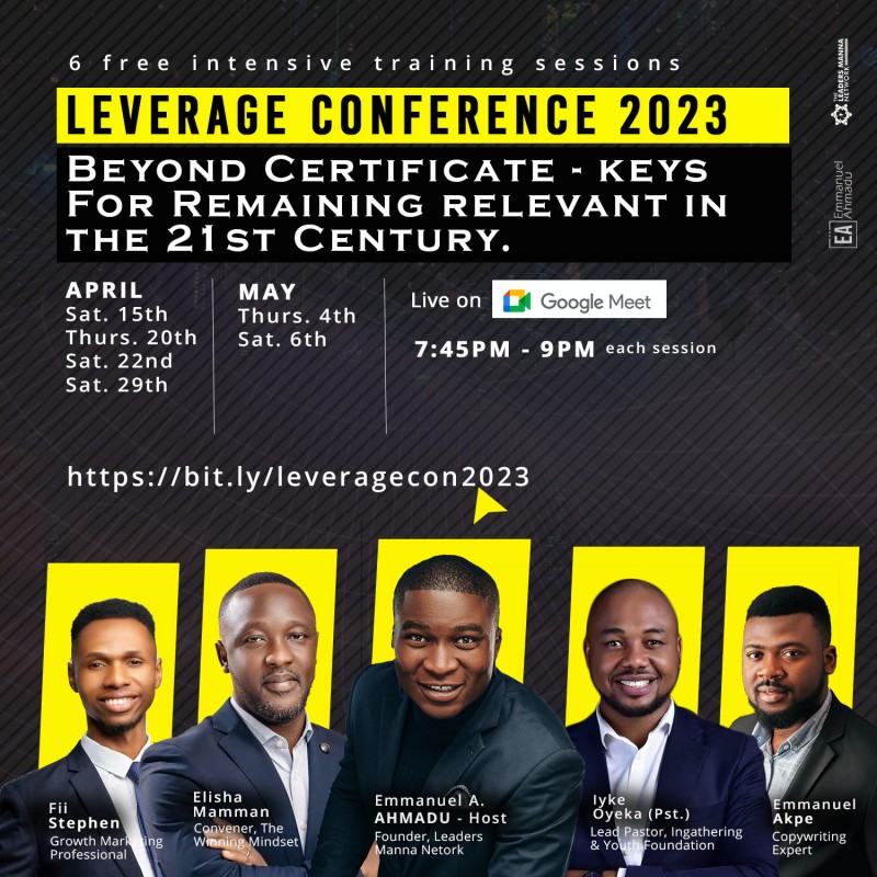 Buy [REPLAY] Leverage 2023 conference by Emmanuel A. Ahmadu on Selar