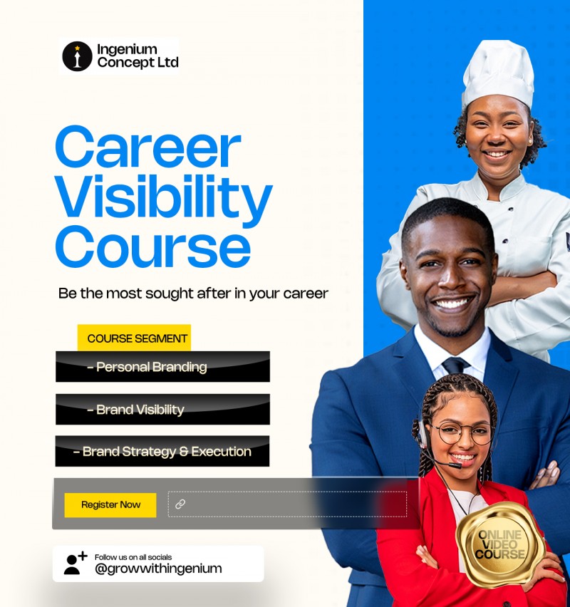 Buy CAREER BRANDING & VISIBILITY MASTERCLASS by Ingenium Concepts Ltd on Selar