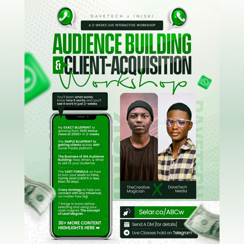 Buy AUDIENCE BUILDING & CLIENT-ACQUISITION WORKSHOP (ABCw) by Inioluwa ...