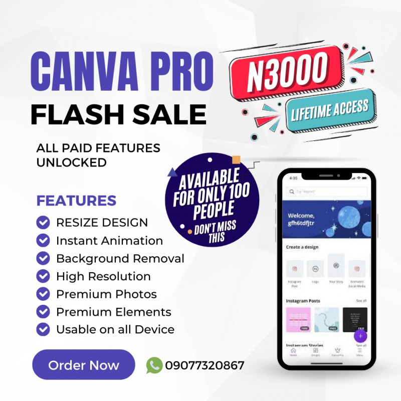 Buy Canva Pro (Lifetime Access) by Transform Digital on Selar