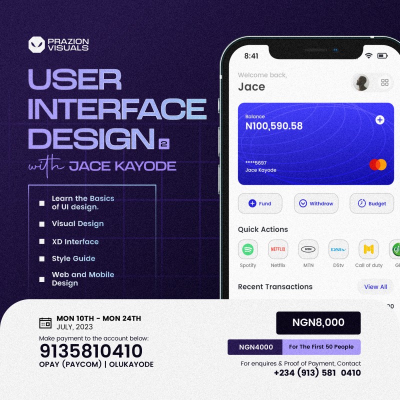 Buy UI Design Pro Class with Jace Kayode by Jace Kayode on Selar