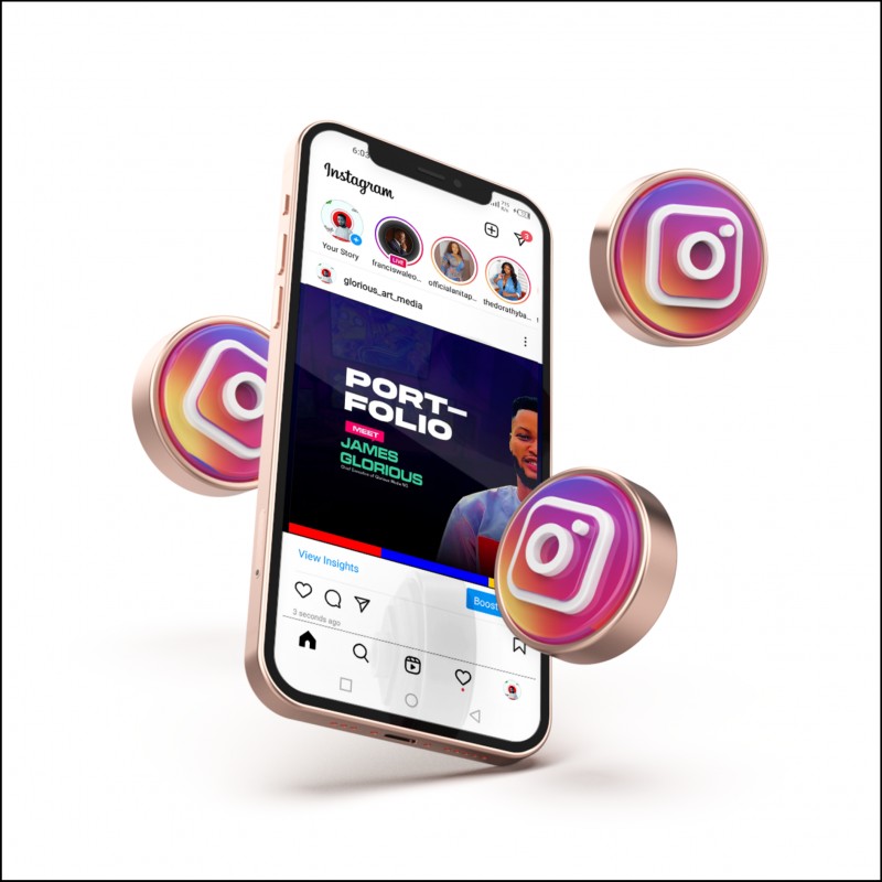 Buy Instagram mockup by James Glorious on Selar