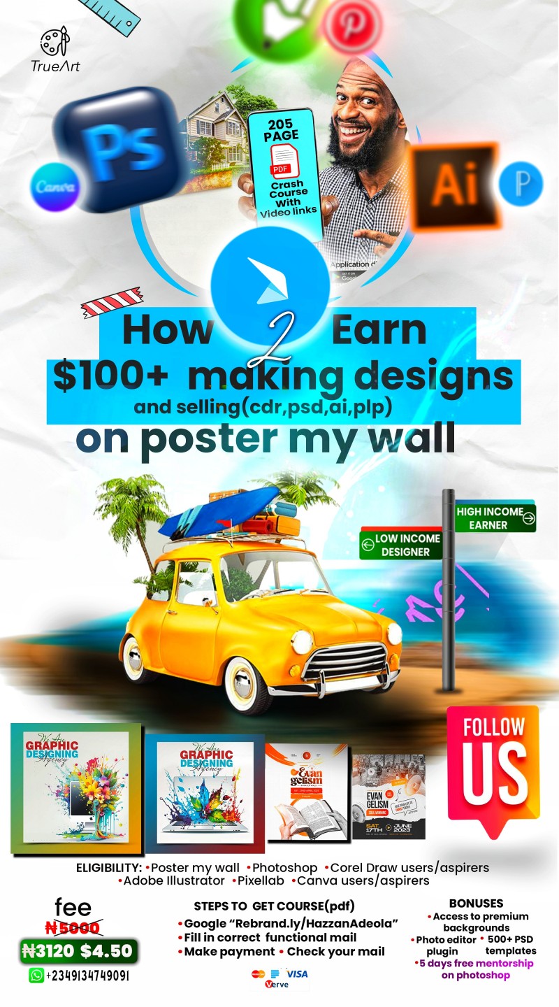 Buy HOW TO EARN $100+ MAKING DESIGNS AND SELLING TEMPLATES ON POSTER MY ...