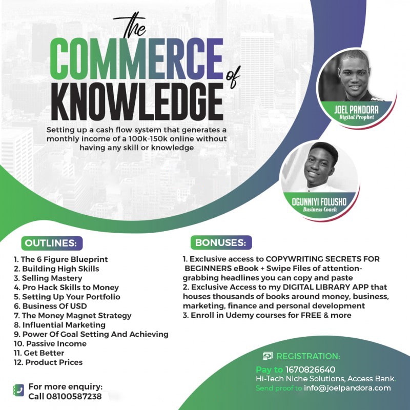 Buy The Commerce Of Knowledge by Joel Pandora on Selar