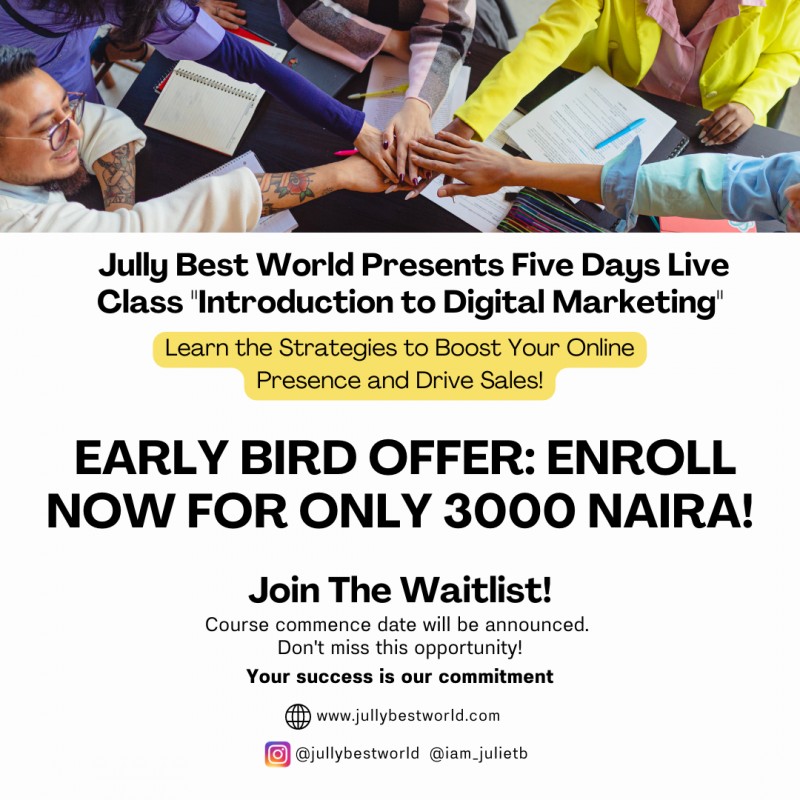 Buy 5-DAY LIVE DIGITAL MARKETING CLASS by Juliet Slyusarenko on Selar