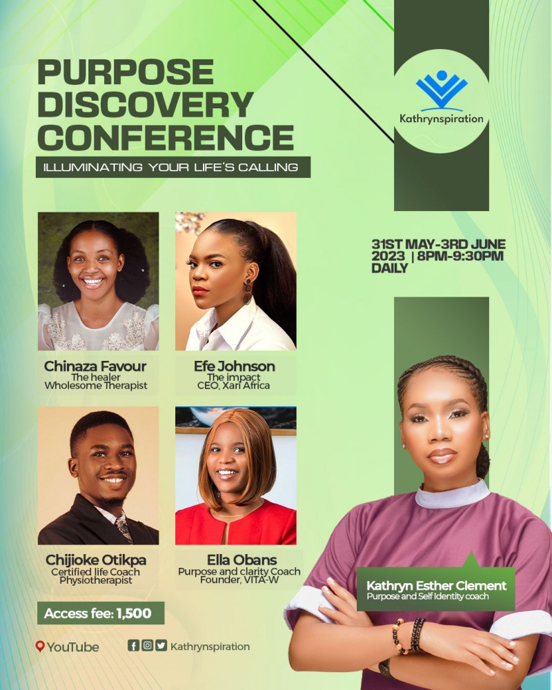 Buy PURPOSE DISCOVERY CONFERENCE by Kathryn Esther Clement on Selar