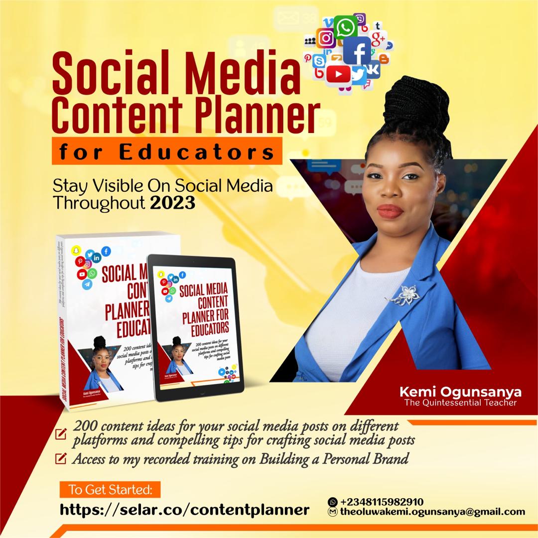 Buy Social Media Content Planner for Educators by Kemi Ogunsanya on Selar