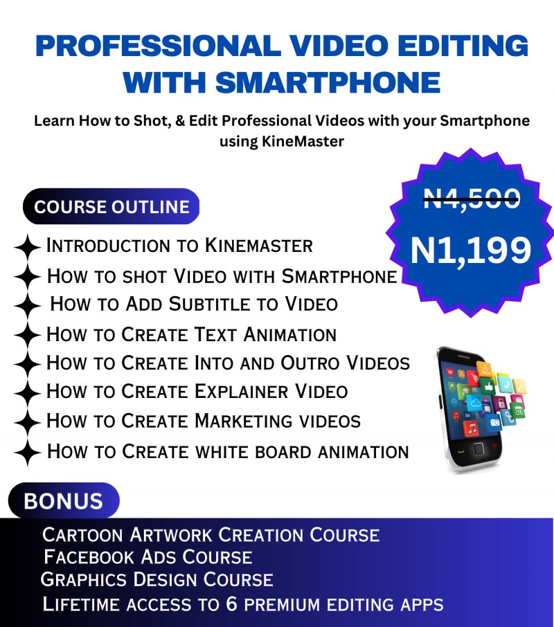 Buy Professional Smartphone Video Editing Course by Kingcomm Resource ...