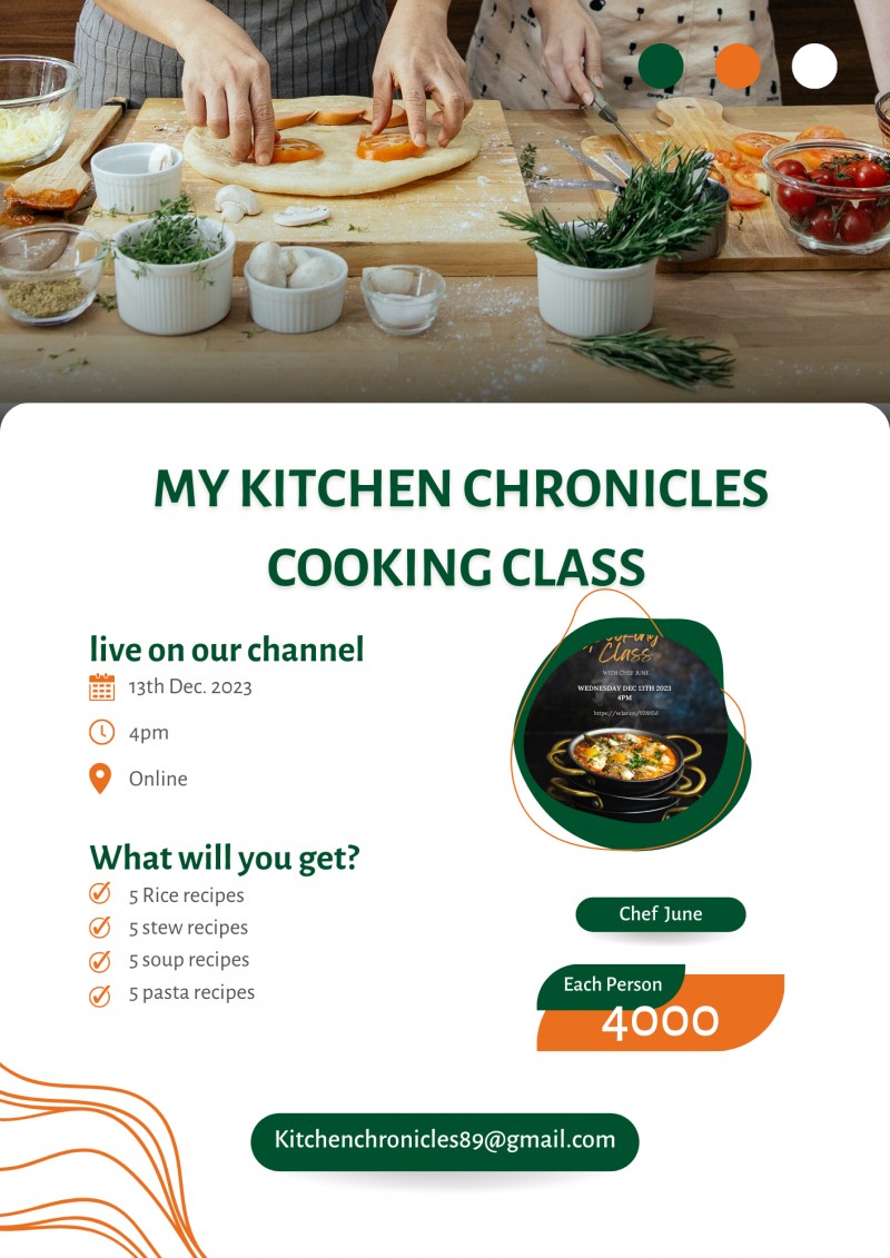 Buy MY KITCHEN CHRONICLES: FLAVORS OF AFRICA COOKING CLASS by Kitchen Chronicles on Selar