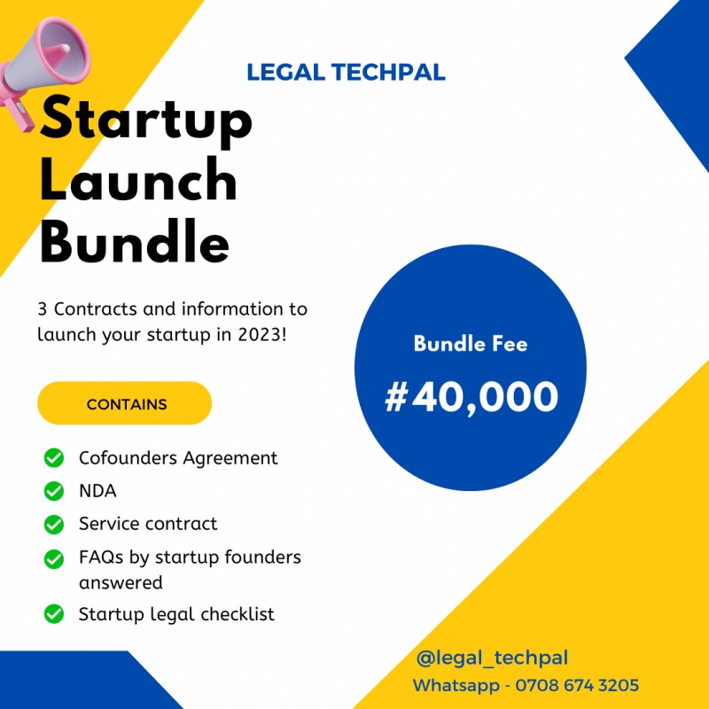 Buy Startup launch bundle by Legal Techpal on Selar