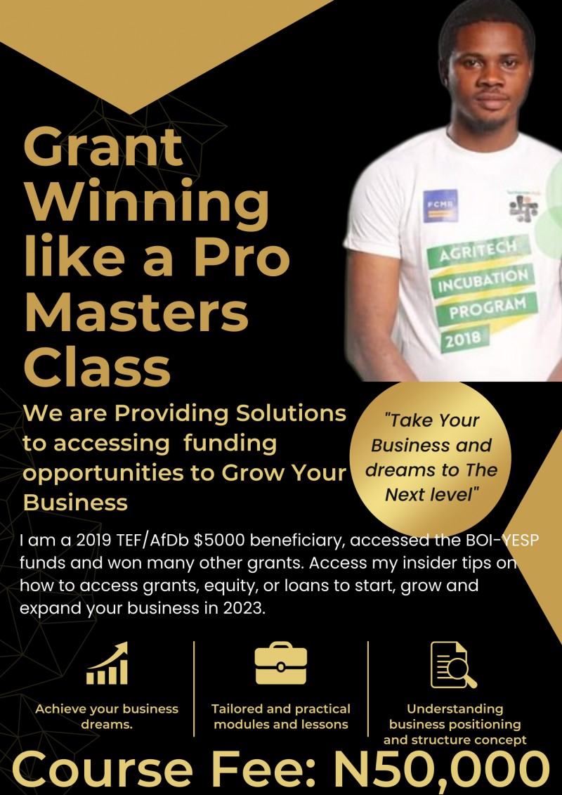 Buy GRANT WINNING LIKE A PRO MASTERS CLASS by Seyi Akinsanmi on Selar
