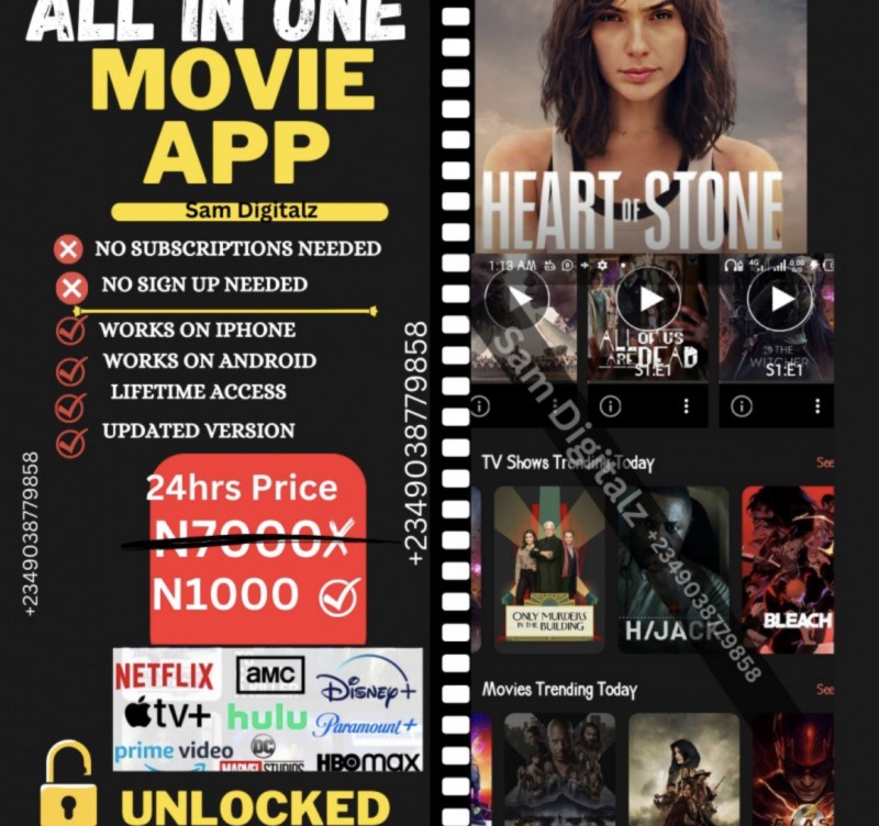 Buy ALL IN ONE MOVIE APP by Endurance Aghayedo on Selar