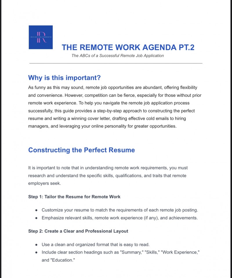 Get ABC of a Successful Remote Job Application by Maryesther Anele on ...